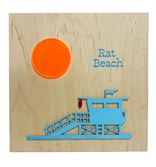Rat Beach Lifeguard Tower Wall Art – Burnout Stoke