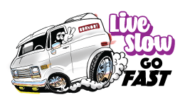Burnout 'Live Slow, Go Fast' Sticker – Burnout Stoke