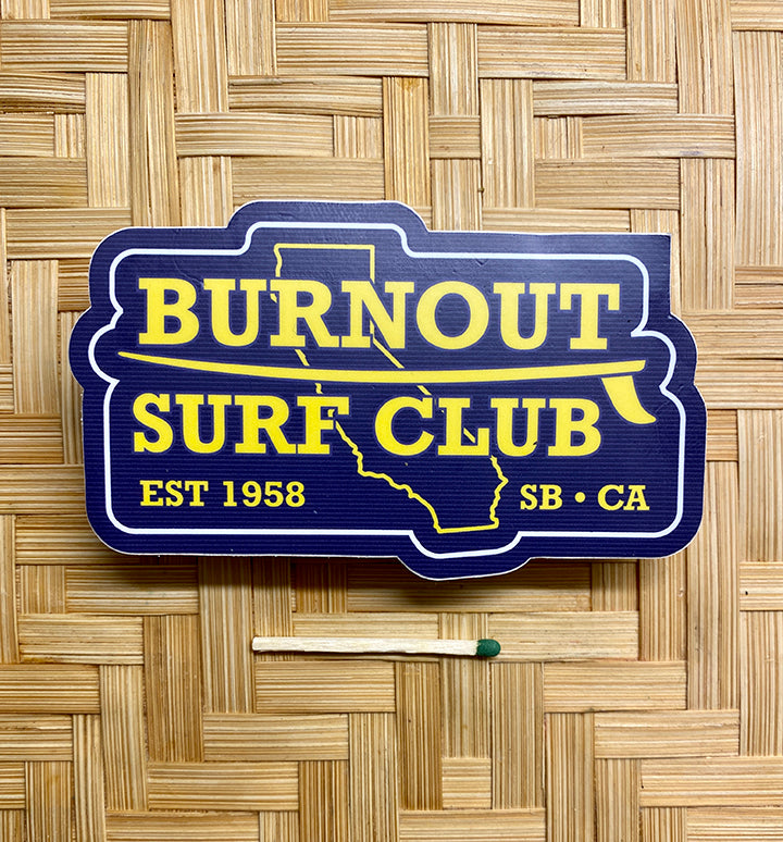 Burnout Surf Club Sticker – Burnout Stoke